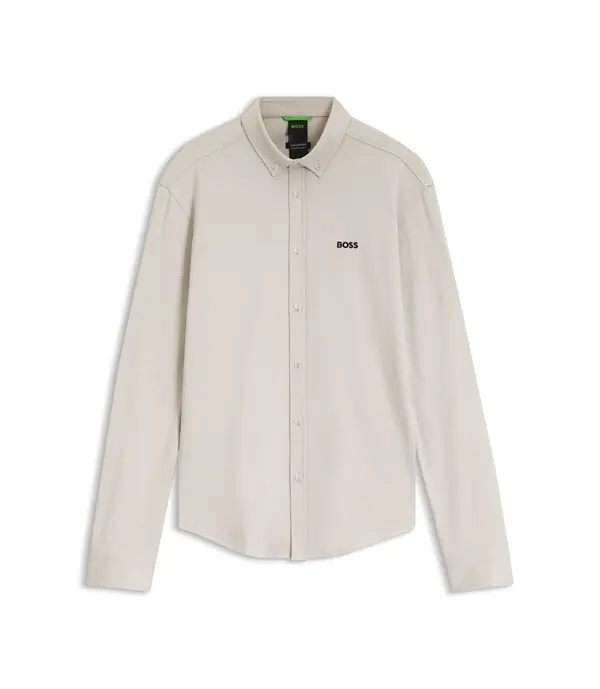BOSS Wrinkle-resistant Shirt In Cotton Jersey With Natural Stretch
