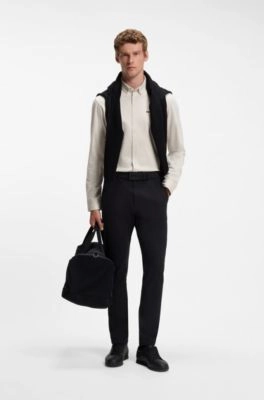 BOSS Wrinkle-resistant Shirt In Cotton Jersey With Natural Stretch