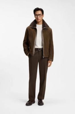 BOSS Regular-fit Trousers - Light Green