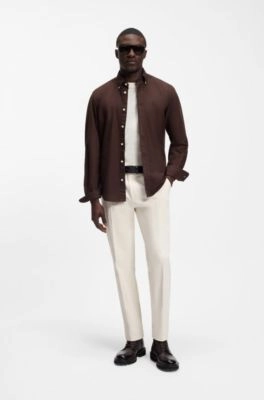 BOSS Regular-fit Button-down Shirt In Oxford Cotton