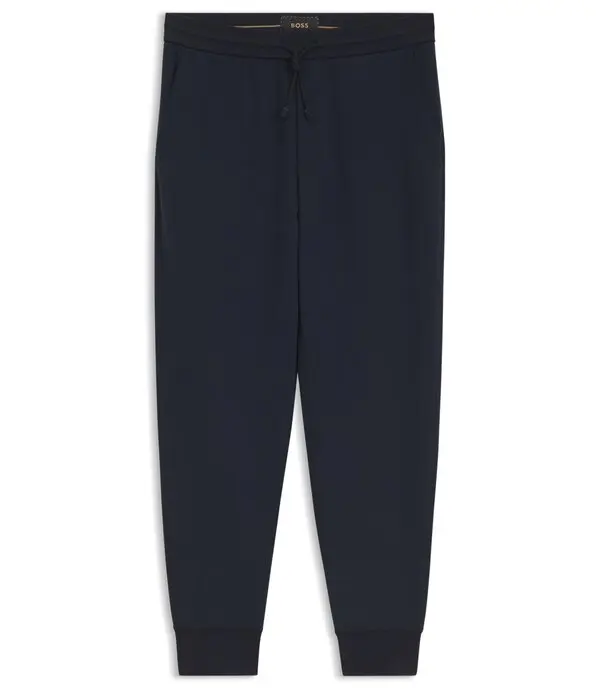 BOSS Cotton-wool Blend Pants With Alcantara Details