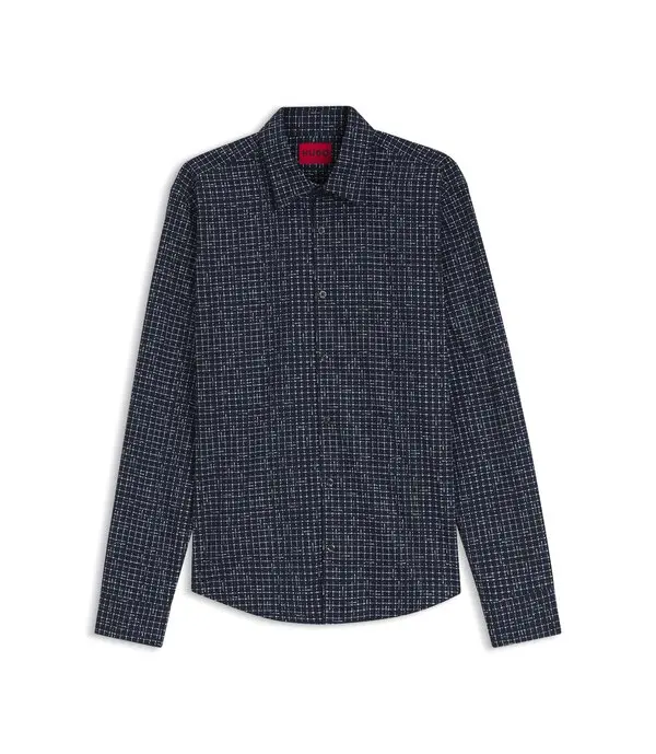 Hugo Slim-fit Cotton Shirt - Dark Blue