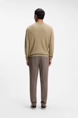 BOSS Silk-knit Sweater With A Seasonal Pattern