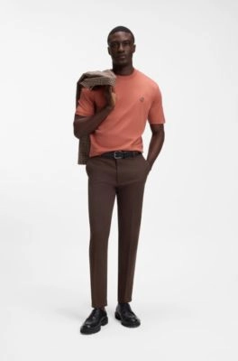 BOSS Modern-fit Pants In Stretch-cotton Twill