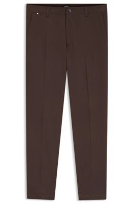 BOSS Modern-fit Pants In Stretch-cotton Twill