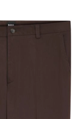 BOSS Modern-fit Pants In Stretch-cotton Twill