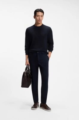 BOSS Silk-knit Sweater With A Seasonal Pattern