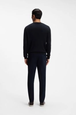 BOSS Silk-knit Sweater With A Seasonal Pattern