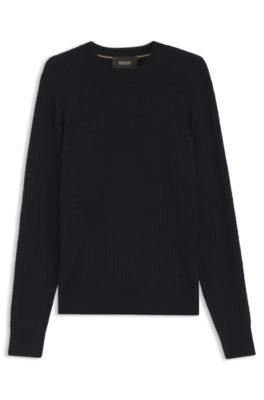 BOSS Silk-knit Sweater With A Seasonal Pattern