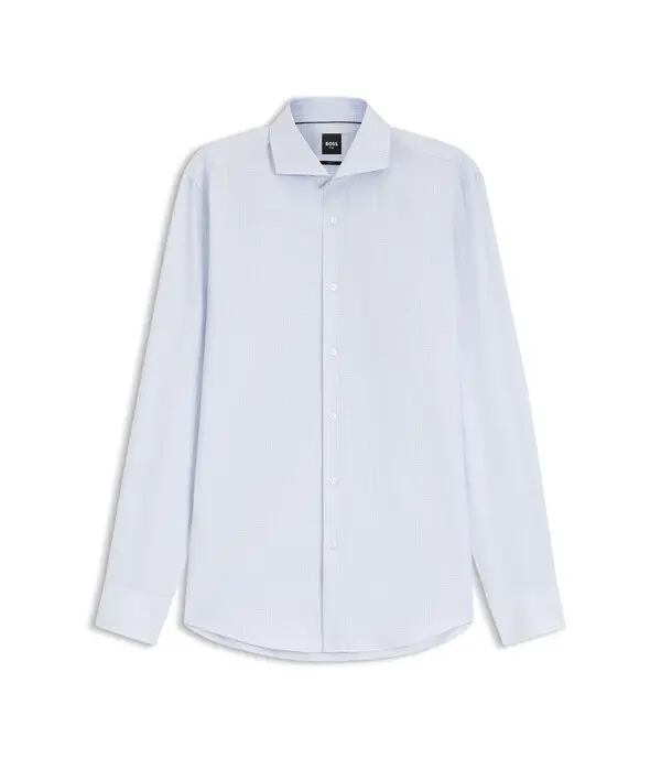 BOSS Slim-fit Shirt In Wrinkle-resistant Structured Cotton
