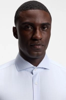 BOSS Slim-fit Shirt In Wrinkle-resistant Structured Cotton