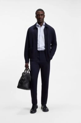 BOSS Slim-fit Shirt In Wrinkle-resistant Structured Cotton