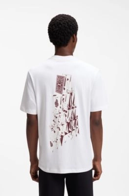 Hugo Cotton-jersey T-shirt With Printed Artwork
