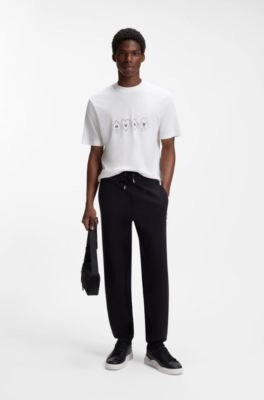 Hugo Cotton-jersey T-shirt With Printed Artwork