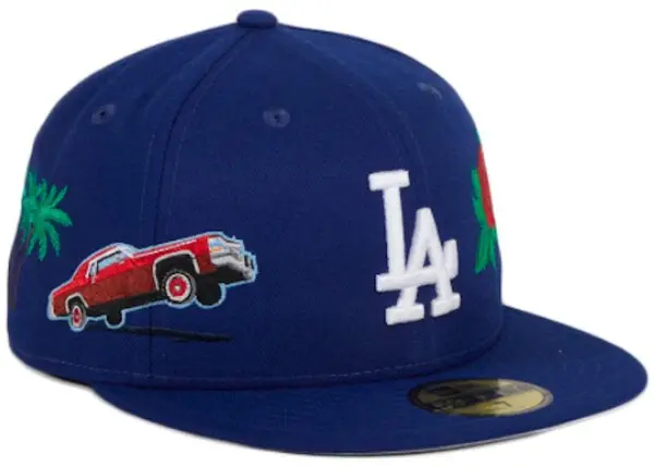 New Era Los Angeles Dodgers Local Icons Patch Hat Club Exclusive 59fifty Fitted Cap - Royal