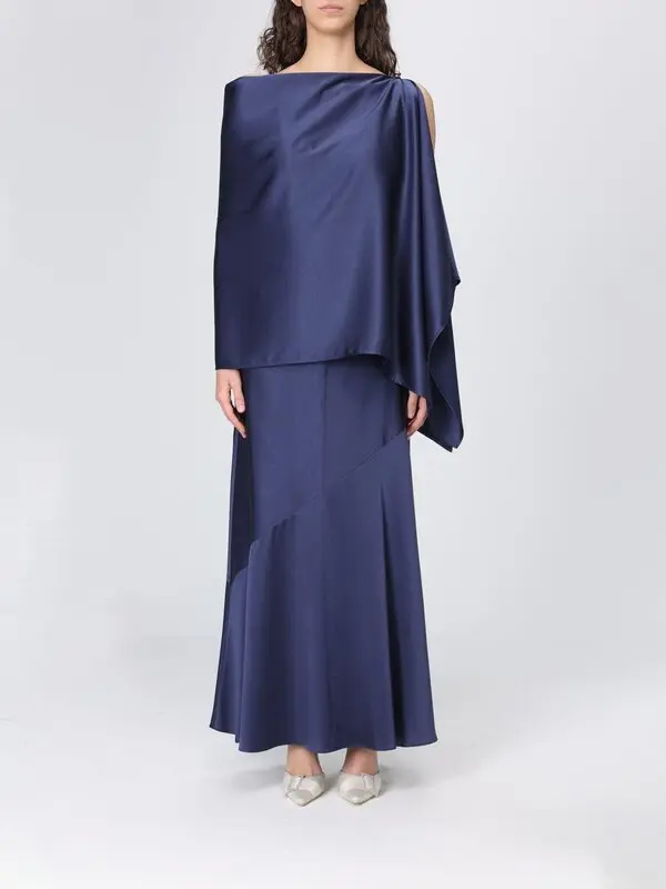 Max Mara Elegant Satin Dress - Blue