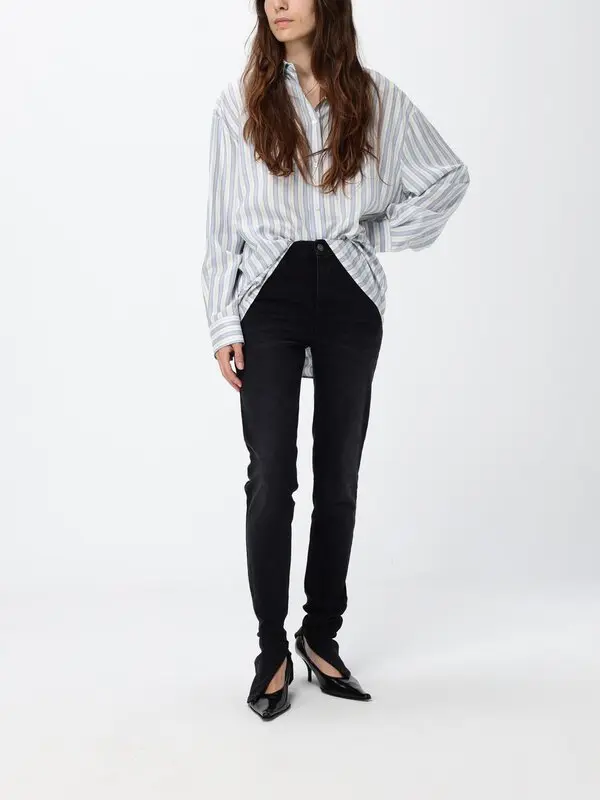 Gucci Striped Silk Relaxed Fit Shirt - Blue