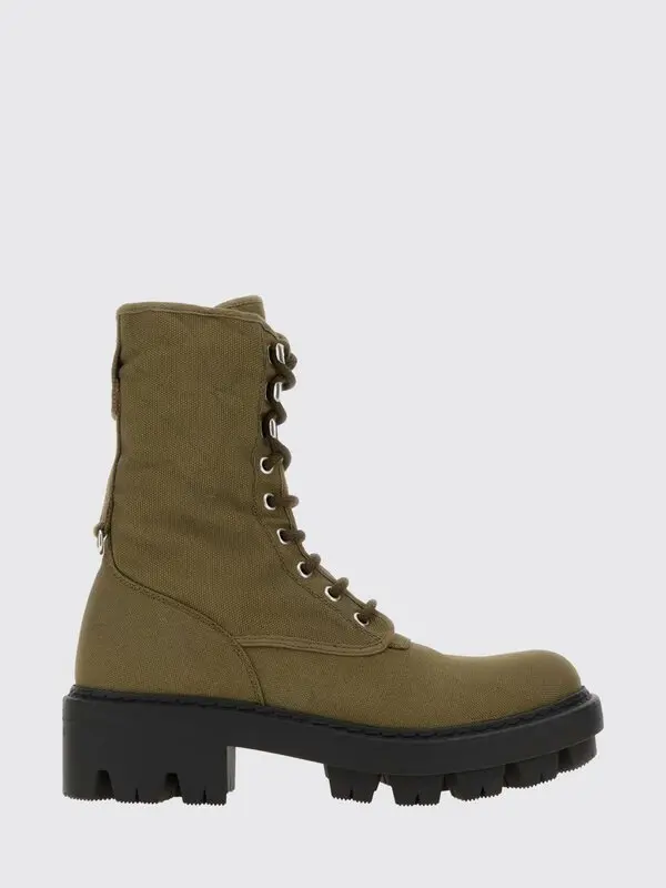 Prada Cotton Canvas Ankle Boot - Green