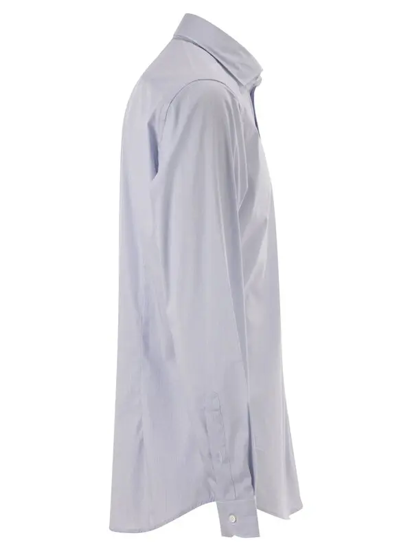 FAY Regular Fit Shirt In Striped Stretch Jersey