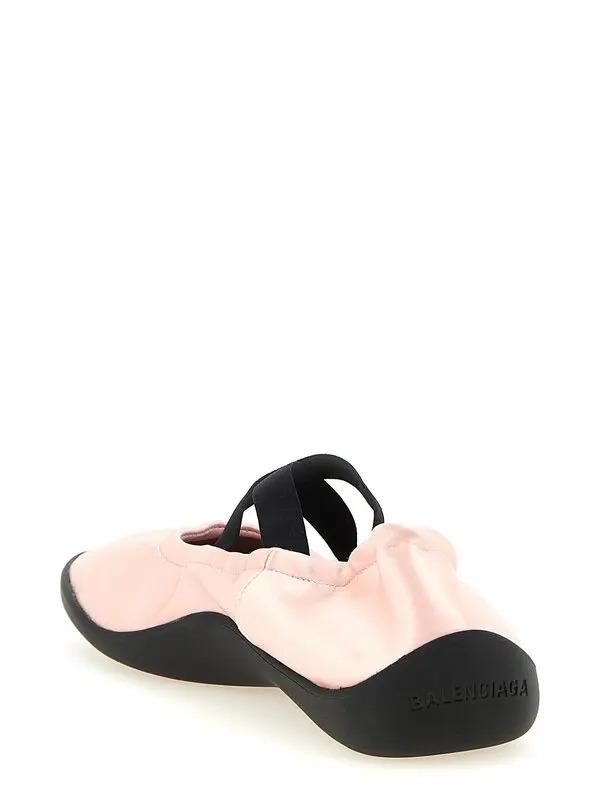 Balenciaga Shibuya Satin Ballet Flats - Pink