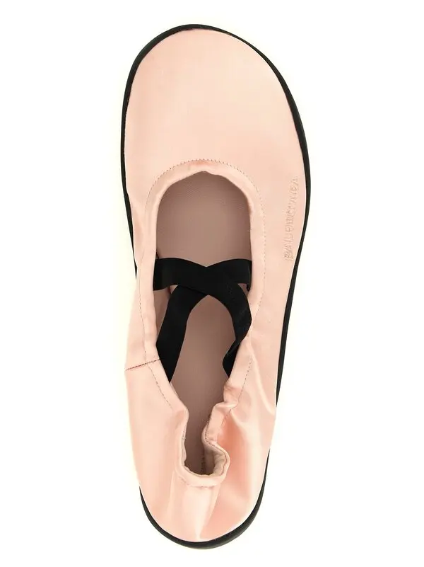 Balenciaga Shibuya Satin Ballet Flats - Pink