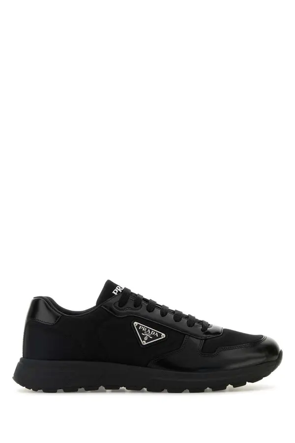 Prada Nylon And Leather Prax 2.0 Sneakers - Black