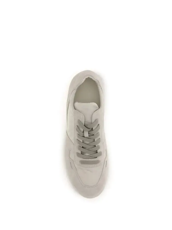 Rick Owens Fabric And Leather Sneakers - Gray