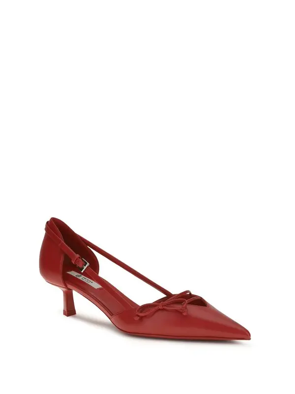 Prada Side-cut Leather Pumps - Red