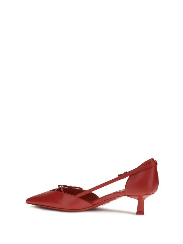 Prada Side-cut Leather Pumps - Red