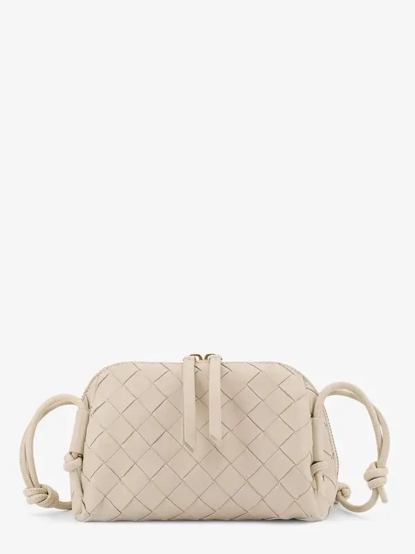 Bottega Veneta Concert Pouch Leather Crossbody Bag With Intrecciato Motif - Multicolor