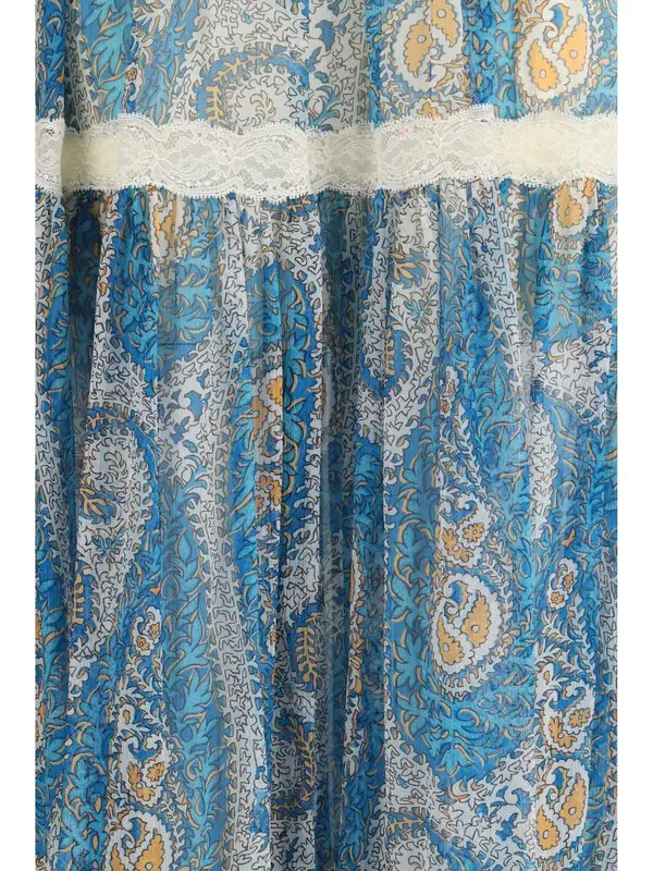 Etro Silk Crepon Maxi Skirt