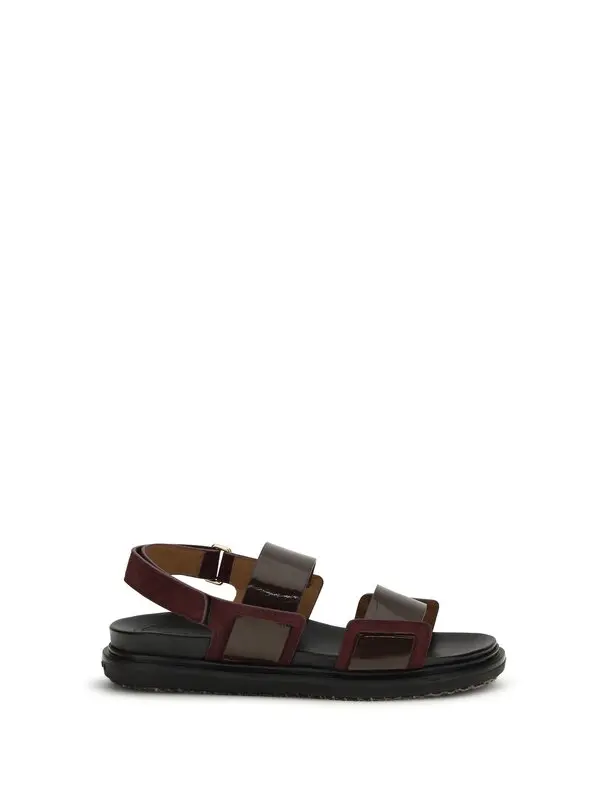 Marni Double-strap Fussbett Sandals - Black