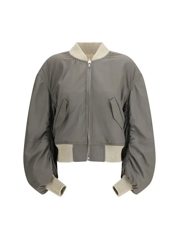 Rick Owens Secchia Flight Bomber In Lamb Leather