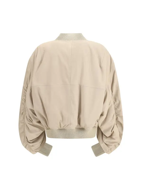 Rick Owens Secchia Flight Bomber In Lamb Leather