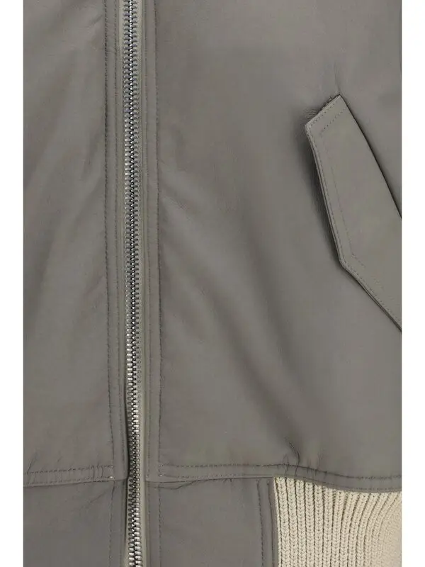 Rick Owens Secchia Flight Bomber In Lamb Leather
