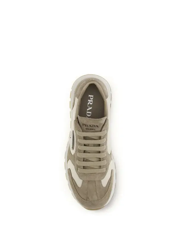 Prada Prax Sneakers In Suede And Re-nylon