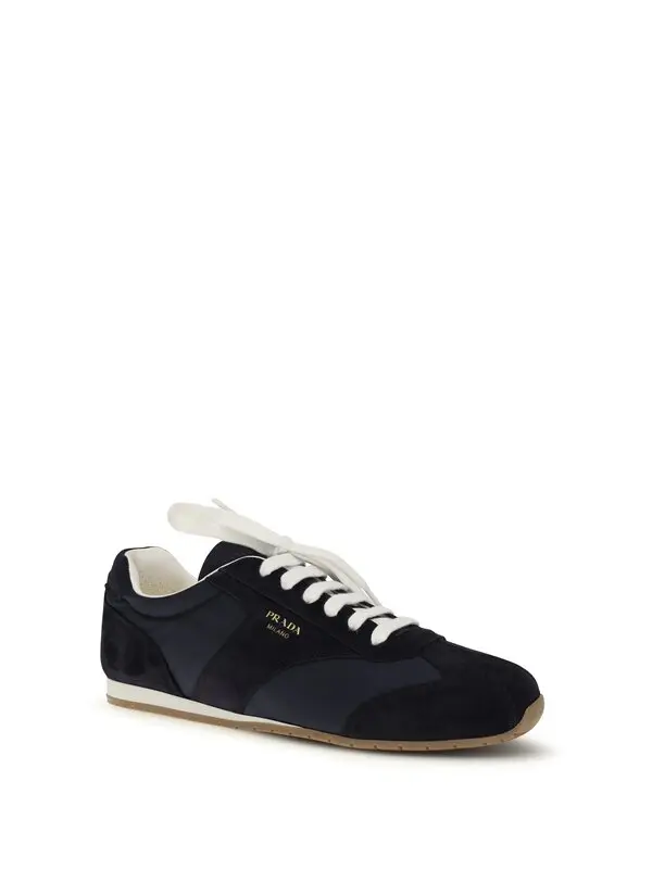 Prada Suede And Fabric Sneakers