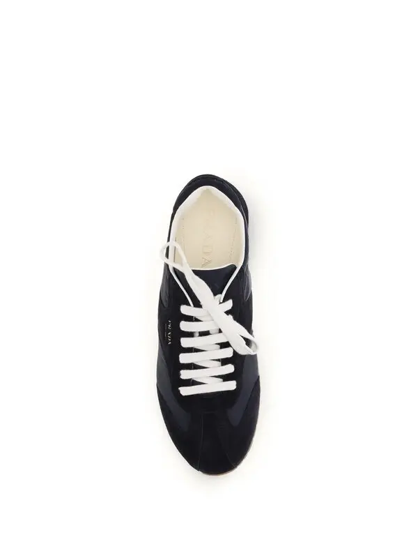 Prada Suede And Fabric Sneakers