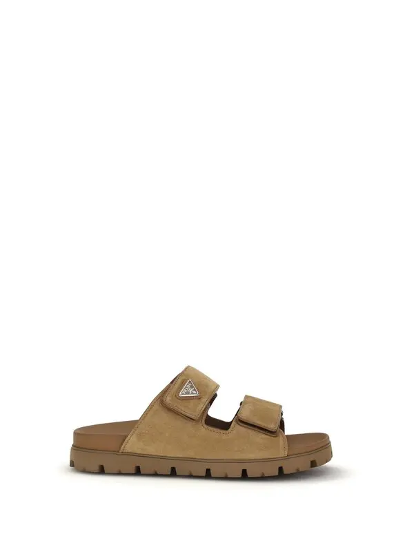 Prada Suede Sandals - Brown