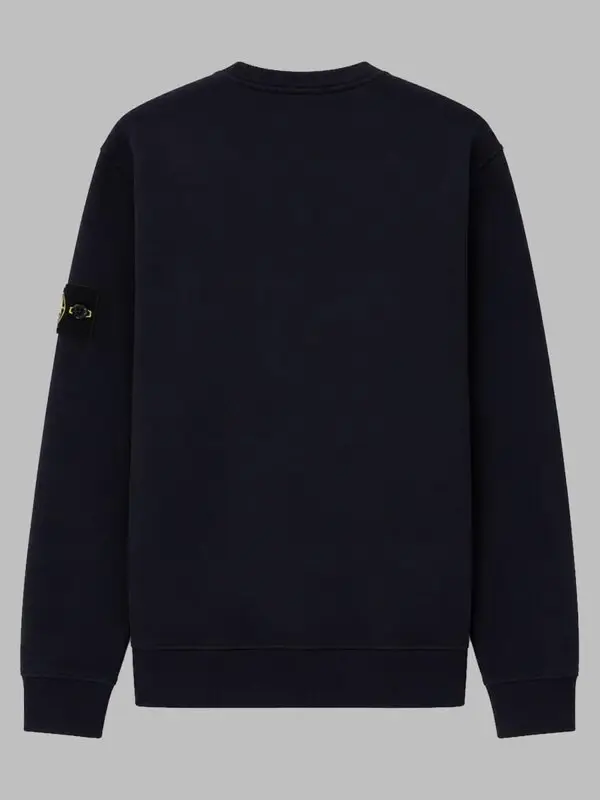Stone Island Felpa Con Patch Logo - Blue