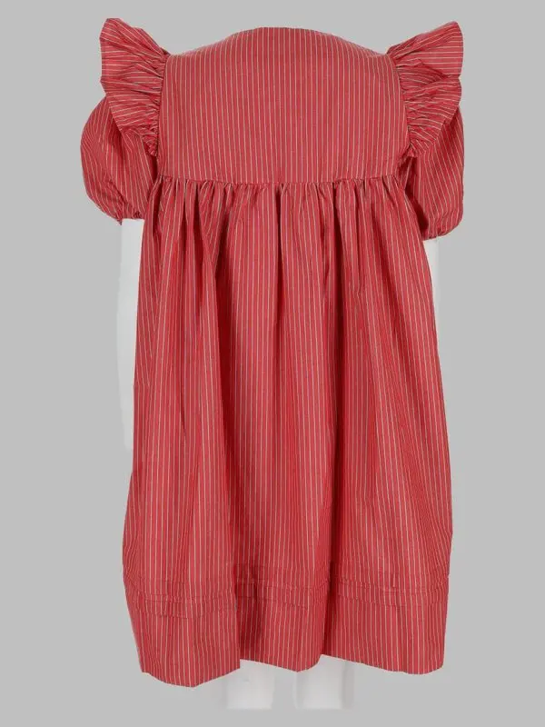 GANNI Striped Dress - Red
