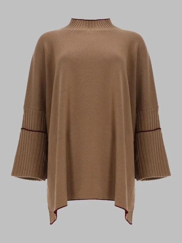 Herno Virgin Wool Oversized Sweater - Brown