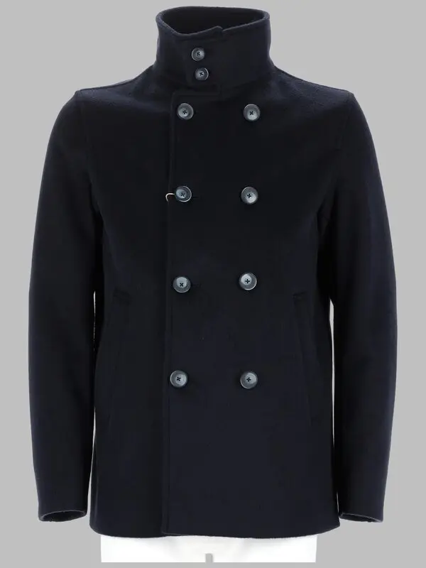 Herno Cappotto Doppiopetto Con Collo Alto