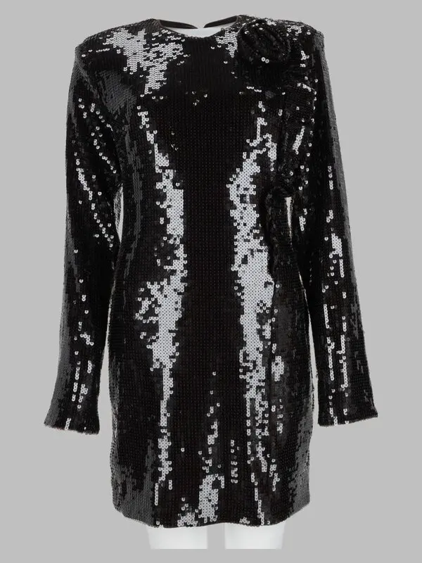ROTATE BY BIRGER CHRISTENSEN Sequined Long Sleeve Dress