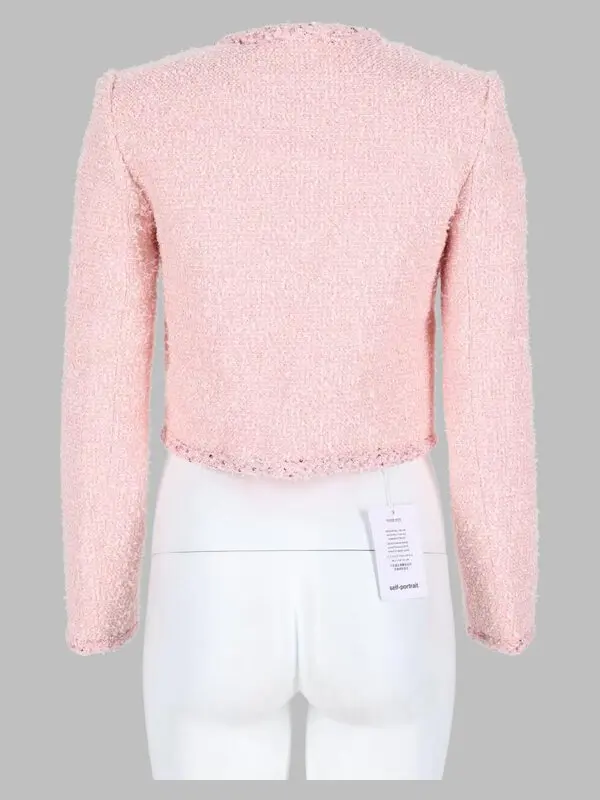 SELF-PORTRAIT Button Detailed Cropped Jacket