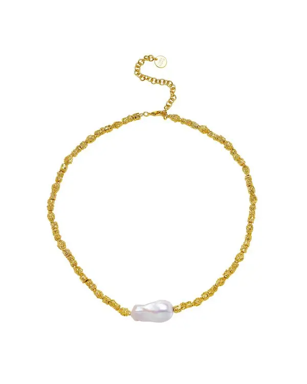 AMBER SCEATS Grande Tulip Necklace - Gold