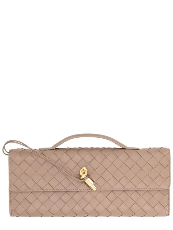 Bottega Veneta Andiamo Clutch - Cream