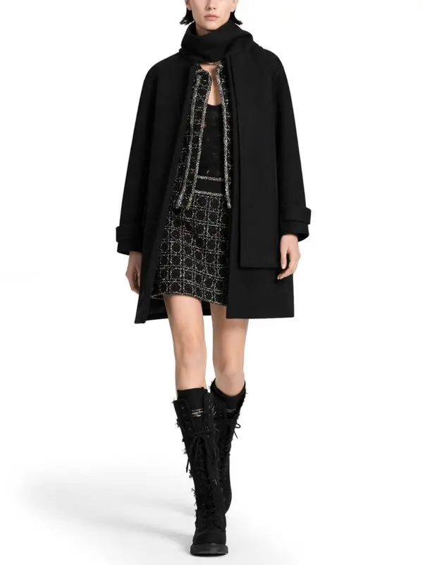 Dior Cappotto Con Sciarpa