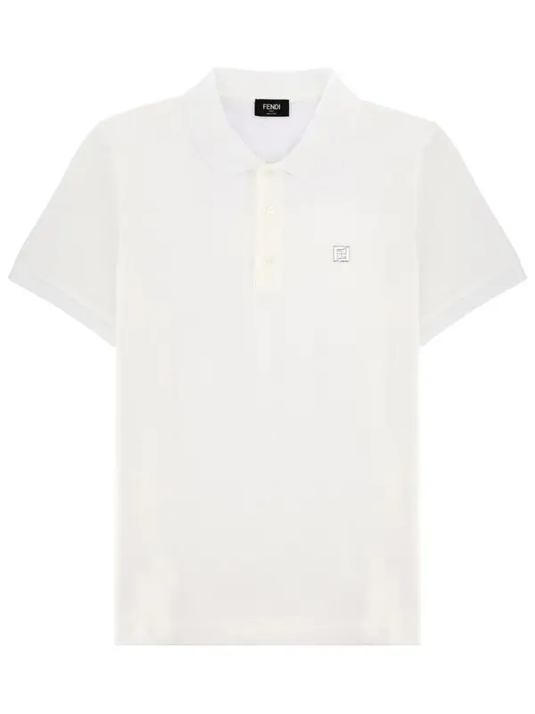 Fendi Polo With Logo - White