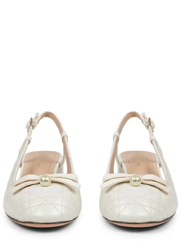 Dior Leather Slingback Ballerina Pumps